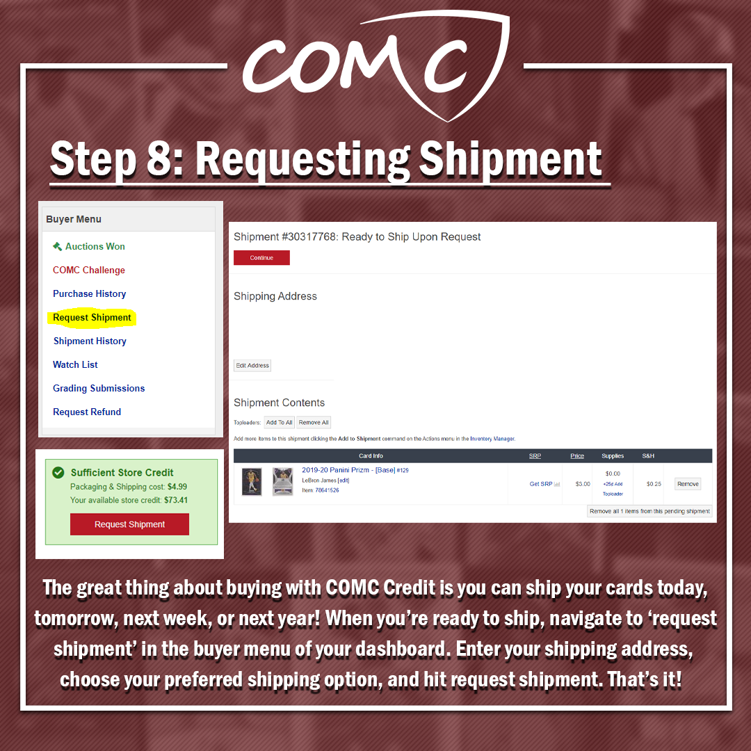 Tutorial: How To Buy Now & Ship Later on COMC.com | COMC Blog